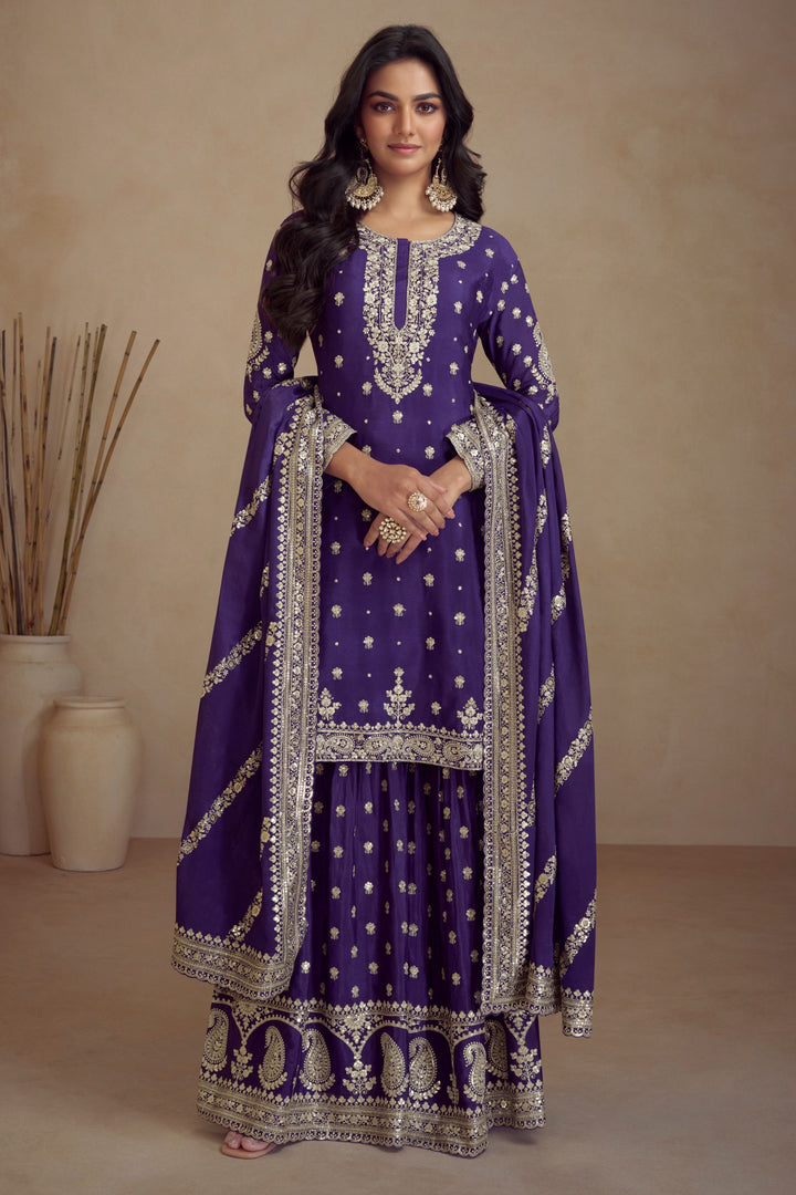 Buy Pakistani Designer Plazo Suit Party Wear: Indian Palazzo Pant Suit ...